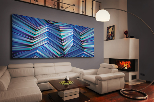 Spatial Play: Geometric Abstract Art for sale to buy online Australia